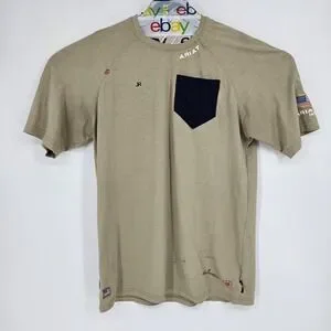 Ariat | Shirts | Ariat Fr Shirt Mens Large Work Tan Flame Resistant ...